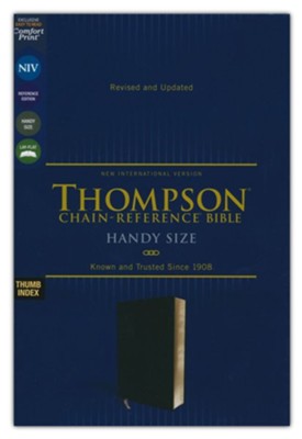 NIV Thompson Chain-Reference Bible, Handy Size, Black European Bonded ...