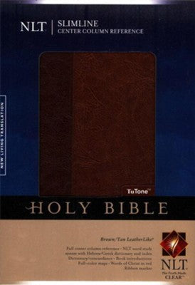 NLT Slimline Center Column Reference Bible TuTone. — Christian ...