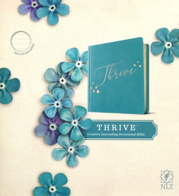 Nlt Thrive Creative Journaling Devotional Bible Teal Blue With Rose Go