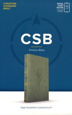 CSB Thinline Bible Digital Study Edition sage suedesoft leathertouch 9 ...