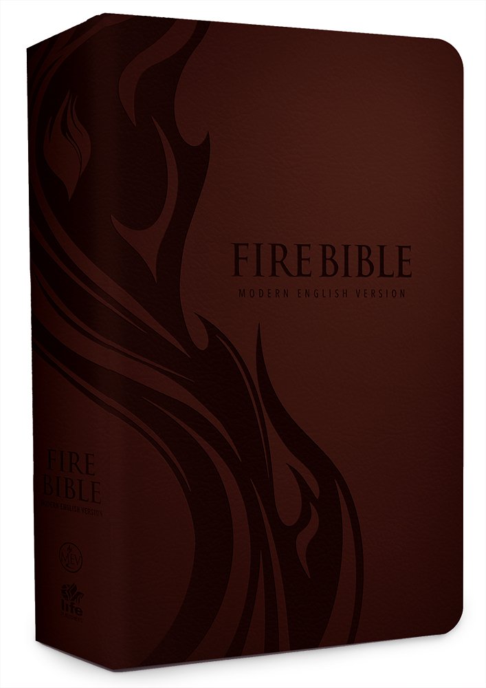 MEV Fire Bible: Modern English Version Study Bible Brown Imitation Lea ...