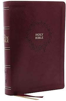 KJV Open Bible: Complete Reference System Burgundy Leathersoft 9 Point ...