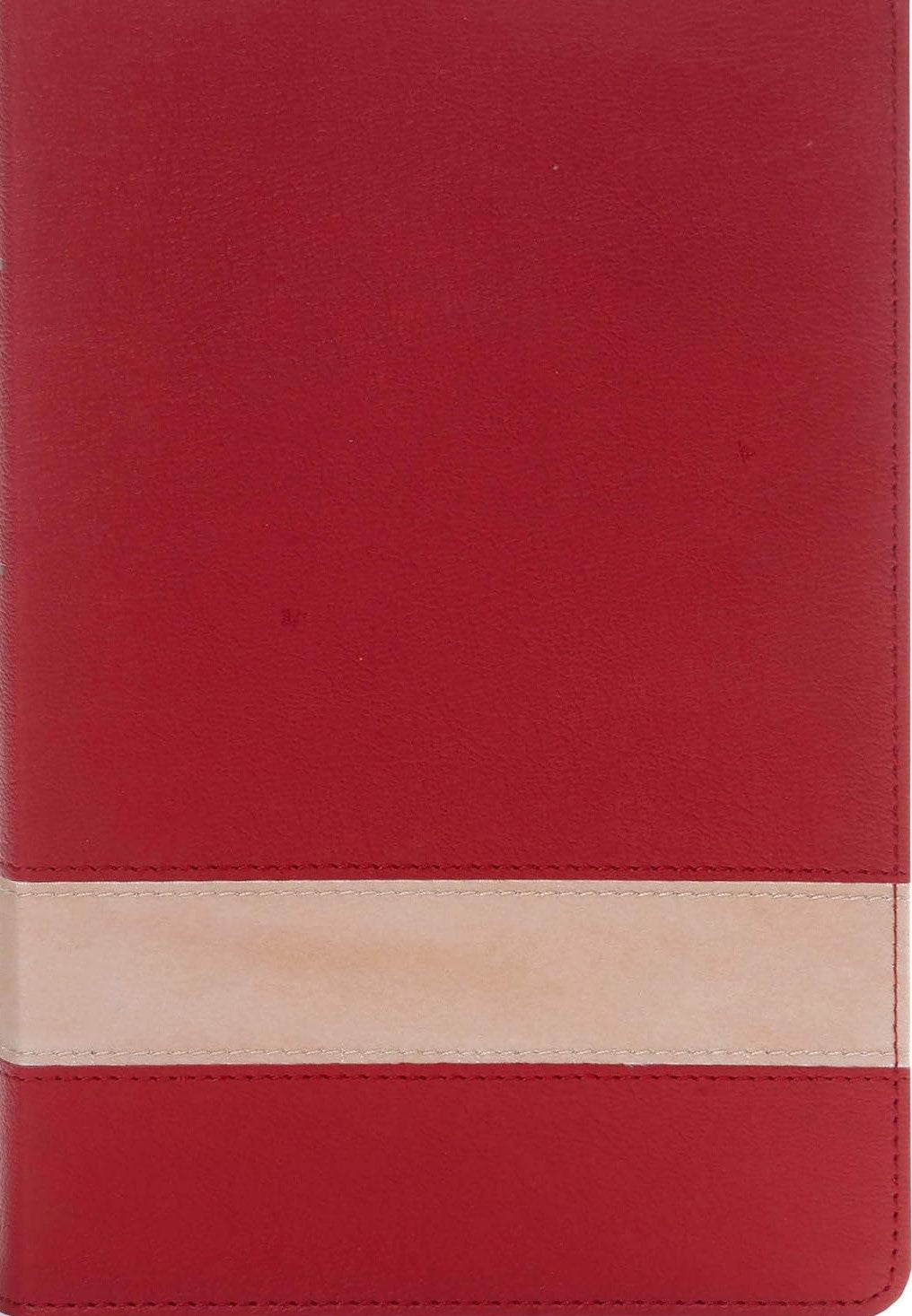 CSB Large Print Personal Size Reference Bible crimson/tan leathertouch ...