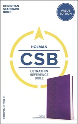 CSB Ultrathin Reference Bible value edition purple leathertouch 8.5 po ...