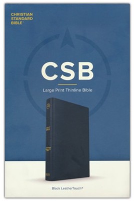 CSB Large Print Thinline Bible black leathertouch 11 font — Christian ...