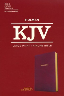 KJV Large Print Thinline Bible Burgundy Leathertouch. 10 point font ...