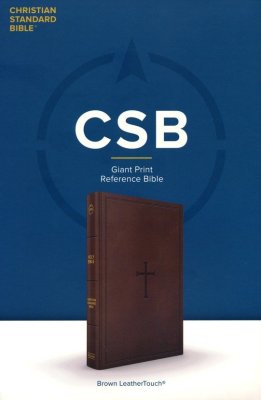 CSB Giant reference Bible brown leathertouch 13 point font — Christian ...