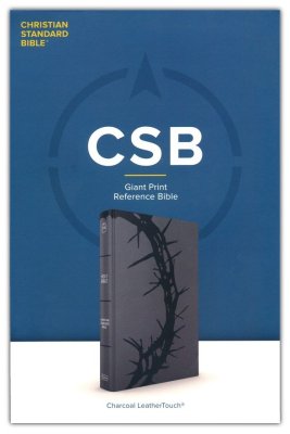 CSB Giant Reference Bible charcoal leathertouch 13 point font ...