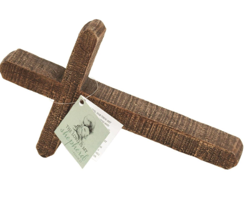 Psalm 23 laying cross resin 25.5 x 14cm — Christian Superstore New Zealand