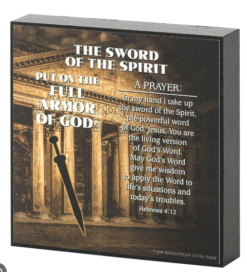 Full Armour of God: The Sword of the Spirit. double sided tabletop plo ...