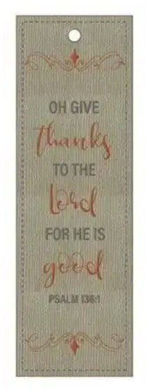 Give Thanks Psalm 136:1 - lux leather bookmark — Christian Superstore ...