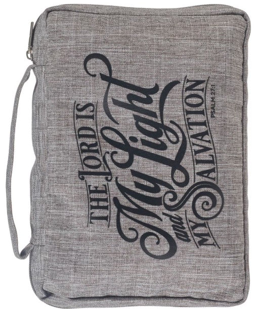 My Light and Salvation Gray Value Bible Cover large — Christian ...