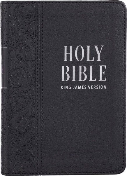 KJV Large Print Compact Black Faux Leather 10 point font — Christian ...