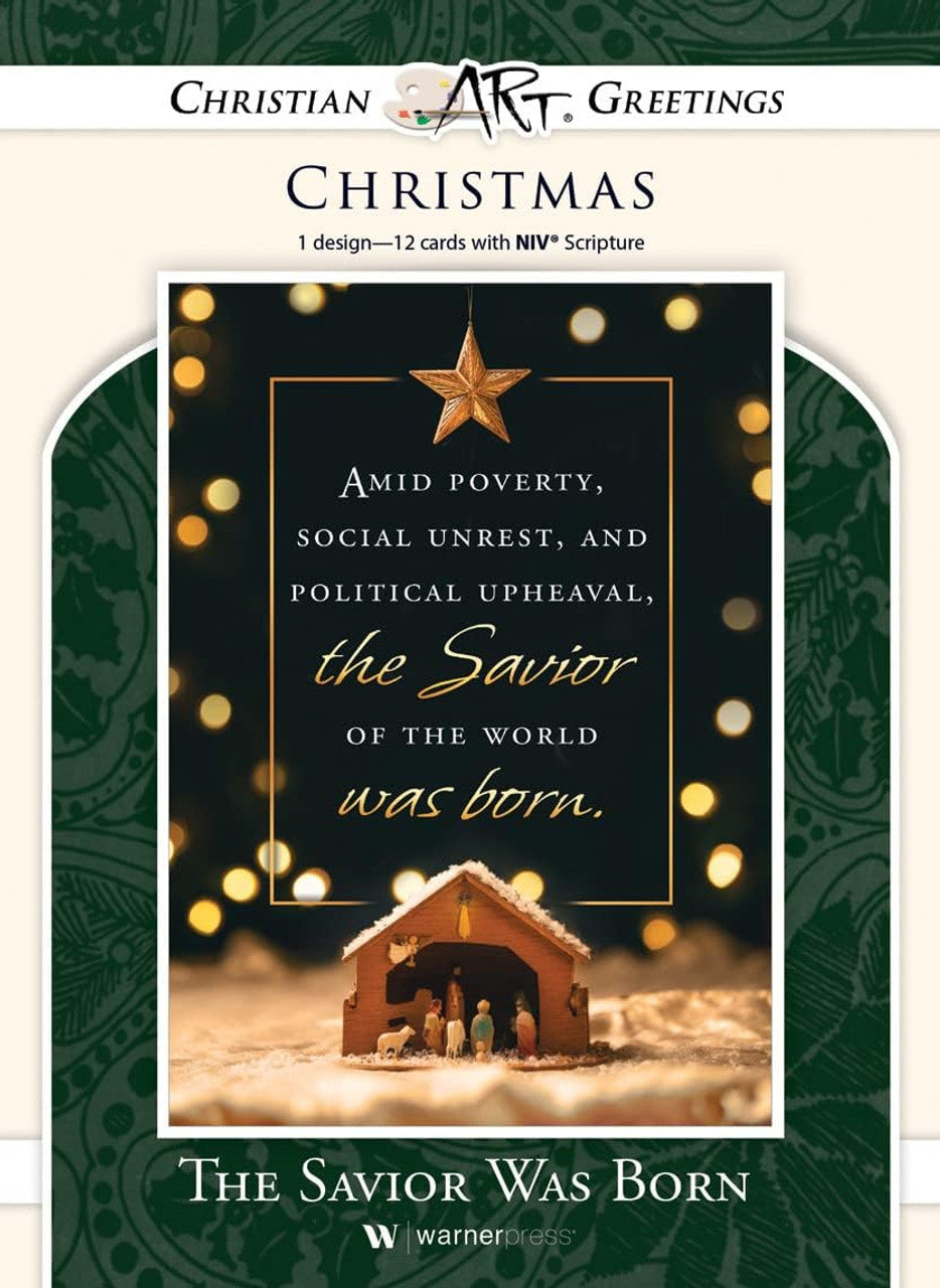 Saviour Was Born - 12 Christmas Cards - Boxed — Christian Superstore ...