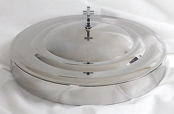 Communion Tray and Disc cover silver — Christian Superstore New Zealand
