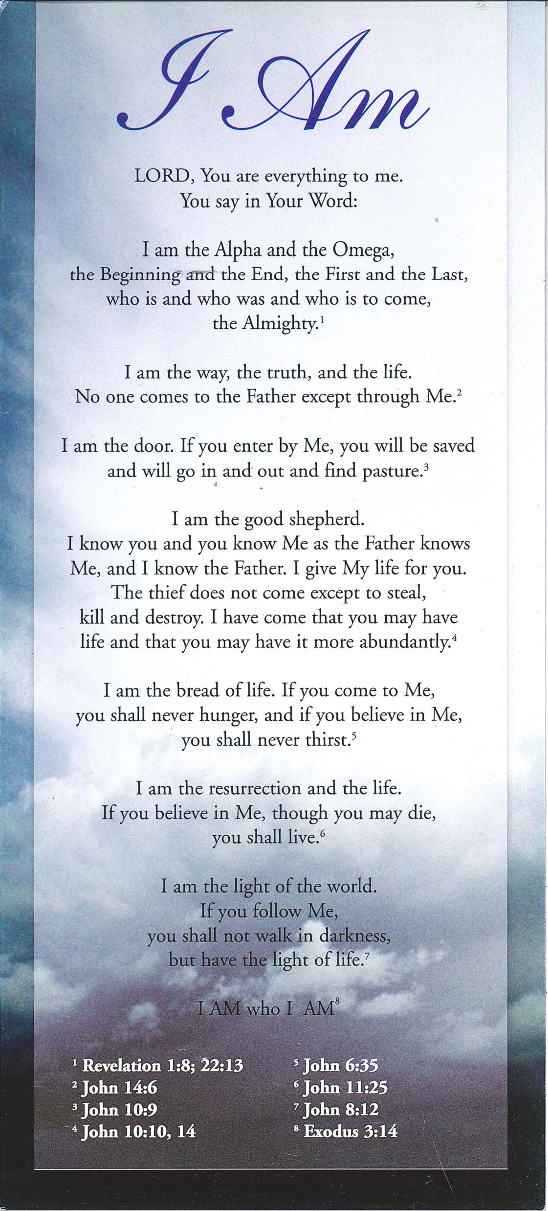 I Am - Derek Prince Proclamation Card — Christian Superstore New Zealand