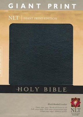 NLT Giant Print Holy Bible black bonded leather 14 point font ...
