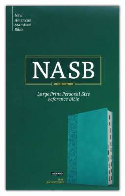 NASB Large Print Personal Size Reference Bible teal leathertouch INDEX ...