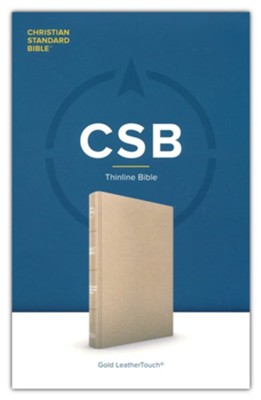 CSB Thinline Bible gold leathertouch 9 point — Christian Superstore New ...