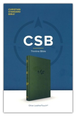 CSB Thinline Bible olive leathertouch 9 point — Christian Superstore ...