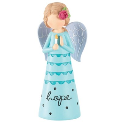 Angel Figurine Hope with Candle 9cm — Christian Superstore New Zealand