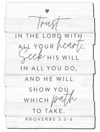 Trust large Hold Onto Hope Stacked Wood Plaque Proverbs 3:5-6 51 x 75c ...