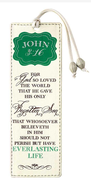 John 3:16 Faux Leather Bookmark 5 x 15.5cm — Christian Superstore New ...
