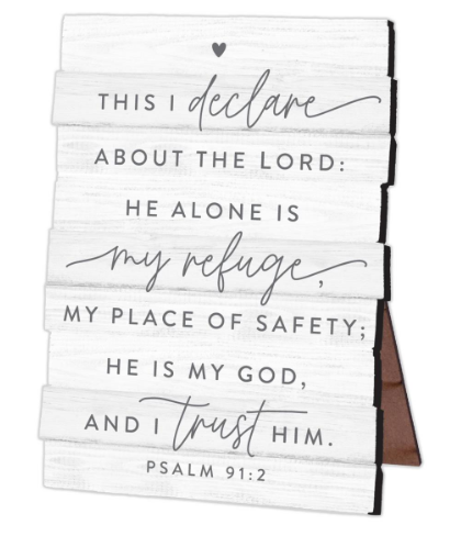 My Refuge desktop Hold Onto Hope Stacked Wood Plaque Psalm 91:2 15.5 x ...